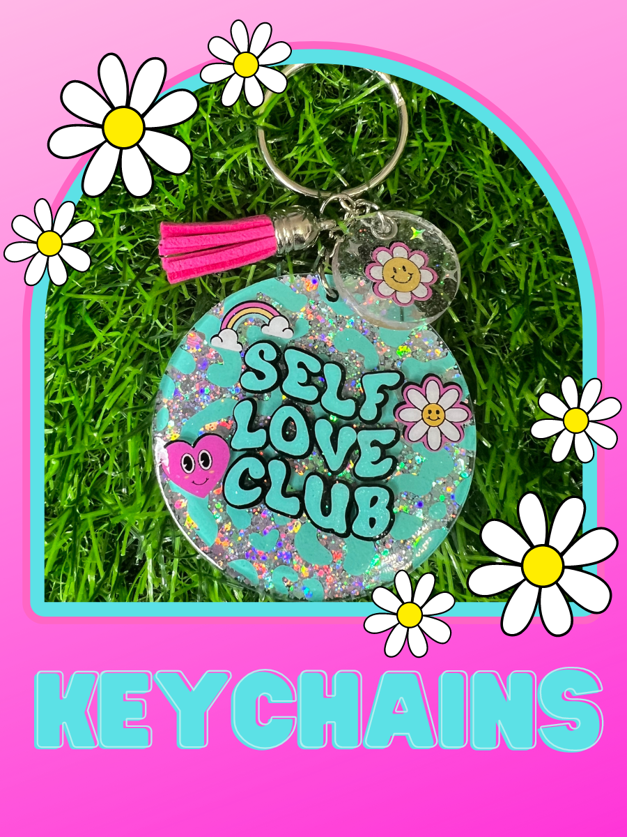 UV Resin Glitter Keychain – SG Designs By Danielle